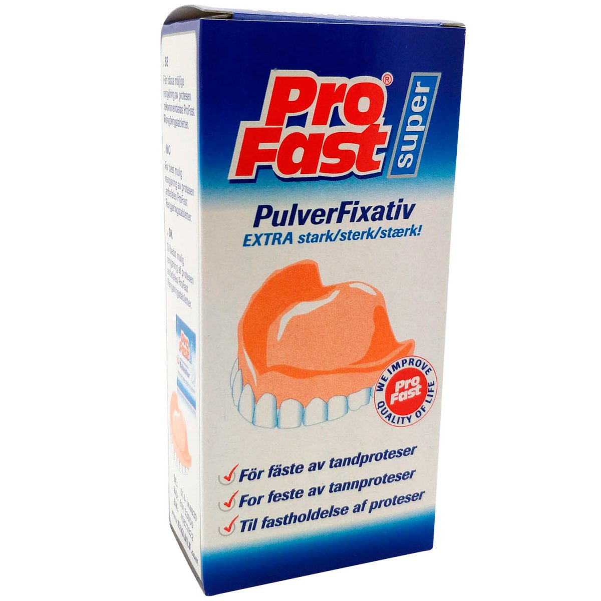 Profast Fixativ Pulver - Zink-fri Protese-lim - Ekstra stærk - ProFast ...
