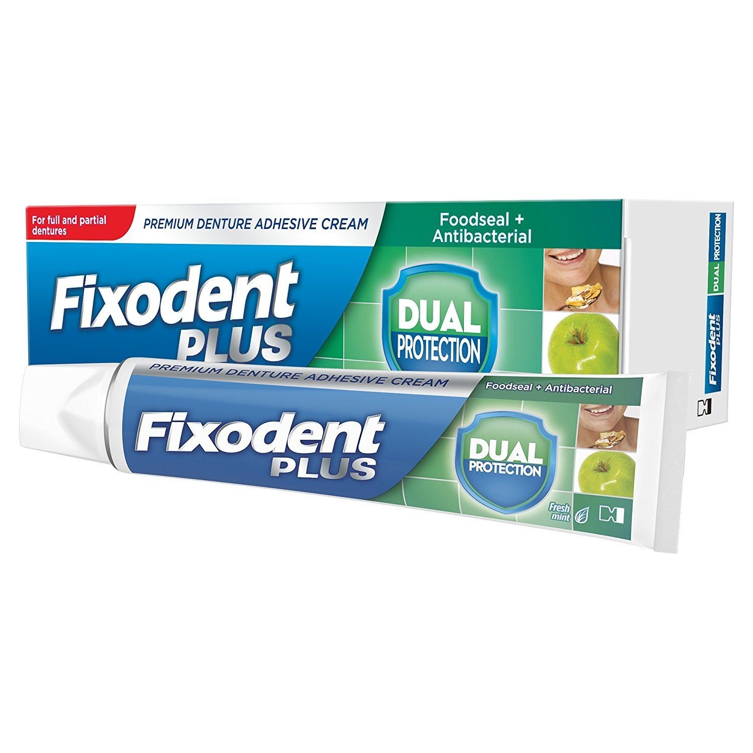 Fixodent Plus | Dual Protection | Lav pris på klæbemidler til proteser